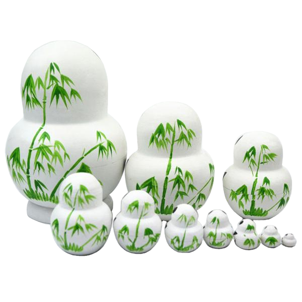 Charming Panda Matryoshka Nesting Dolls 10 Pieces
