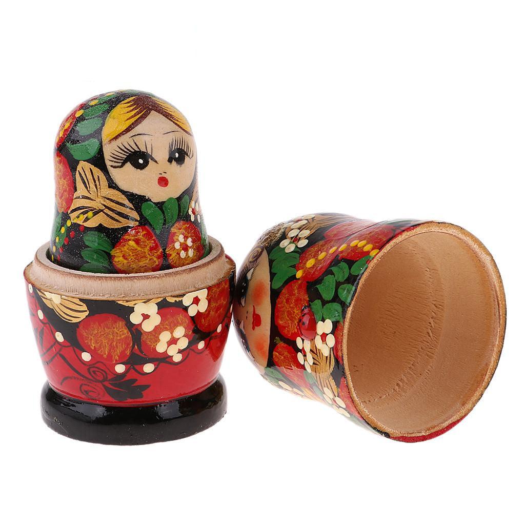 Patterned Matryoshka Nesting Dolls 5 Pieces