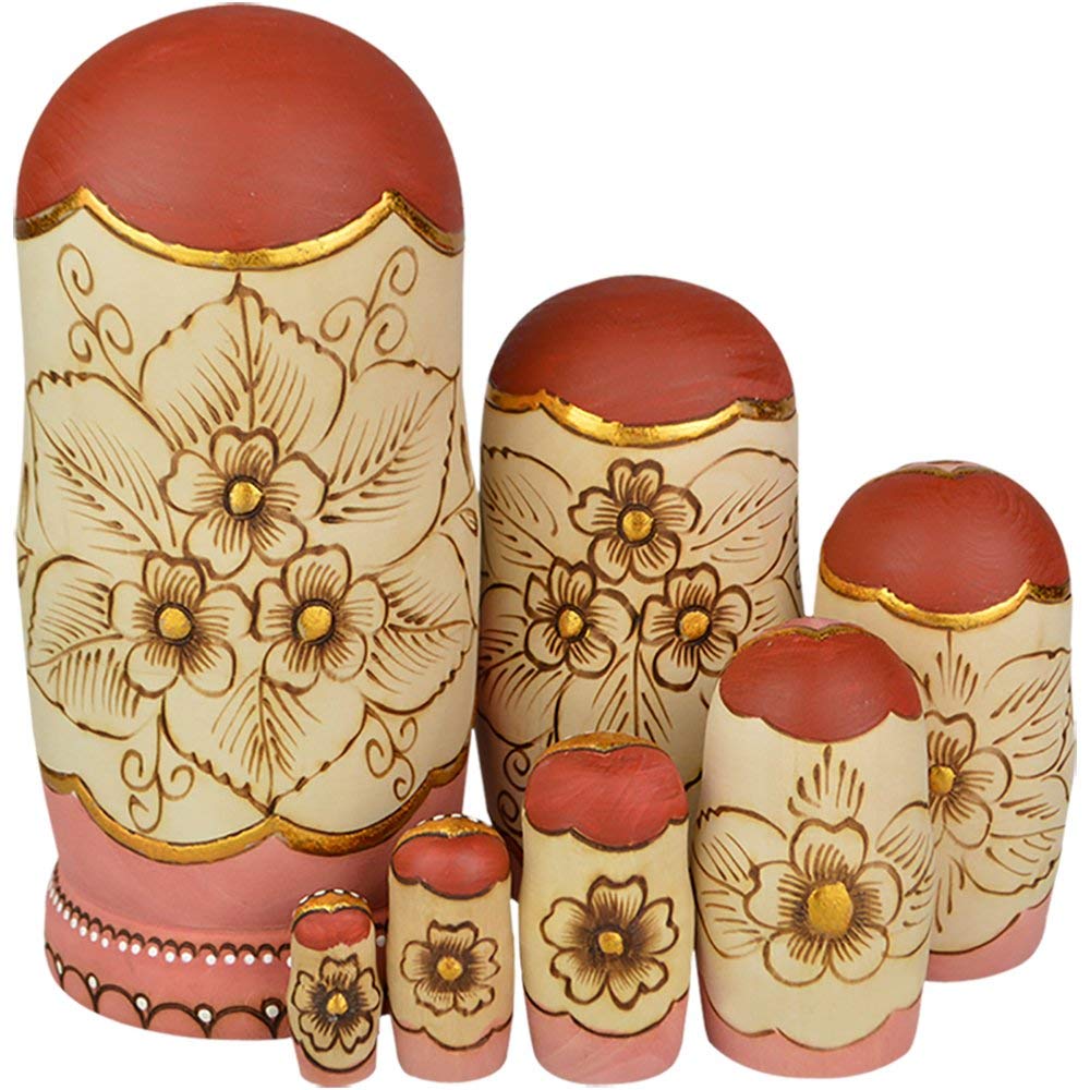 Authentic Basswood Princess Matryoshka Nesting Dolls 7 Pieces