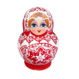 Red Wooden Babushka Dolls 10 Pieces