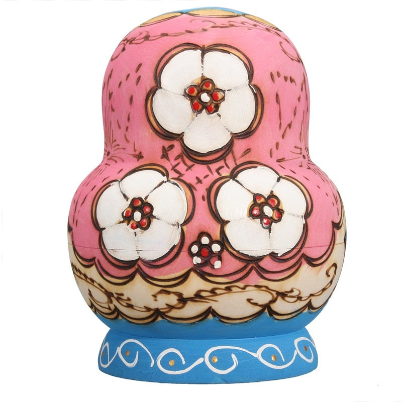 Pink and Blue Babushka Dolls 10 Pieces